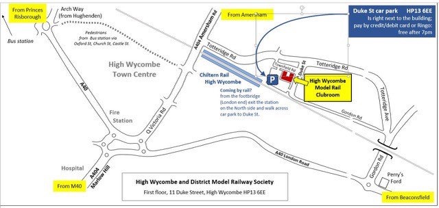 How to Find Us | High Wycombe & District Model Railway Society